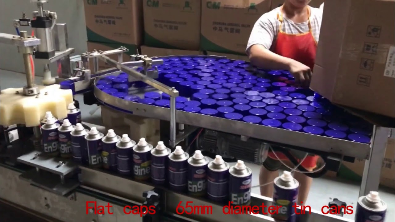 Rotary table semi-automatic capping machine - YouTube