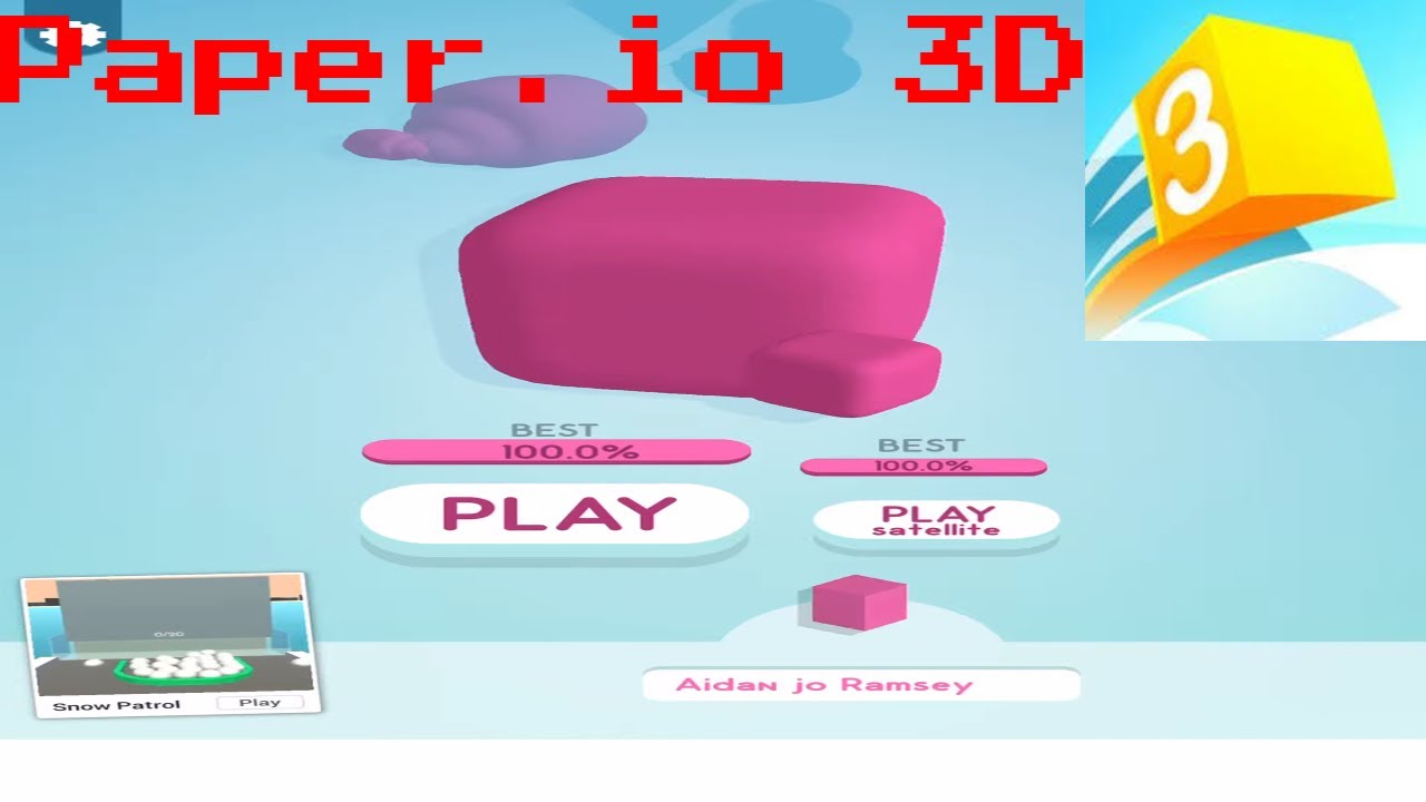 Paper.io 3D Cube 100% - YouTube