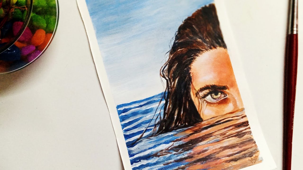 Acrylic portrait painting tutorial | Acrylic painting for beginners ...