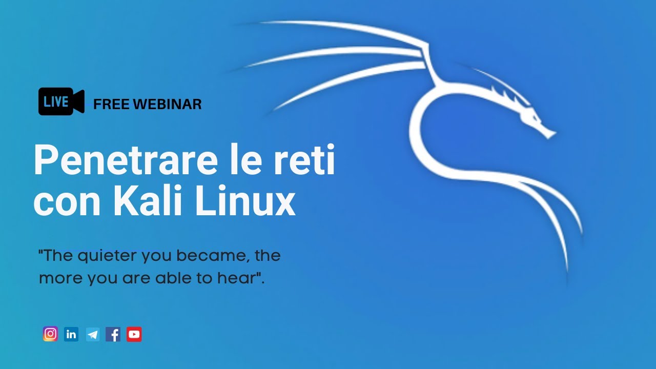 Webinar - Penetrare le reti con Kali Linux - YouTube