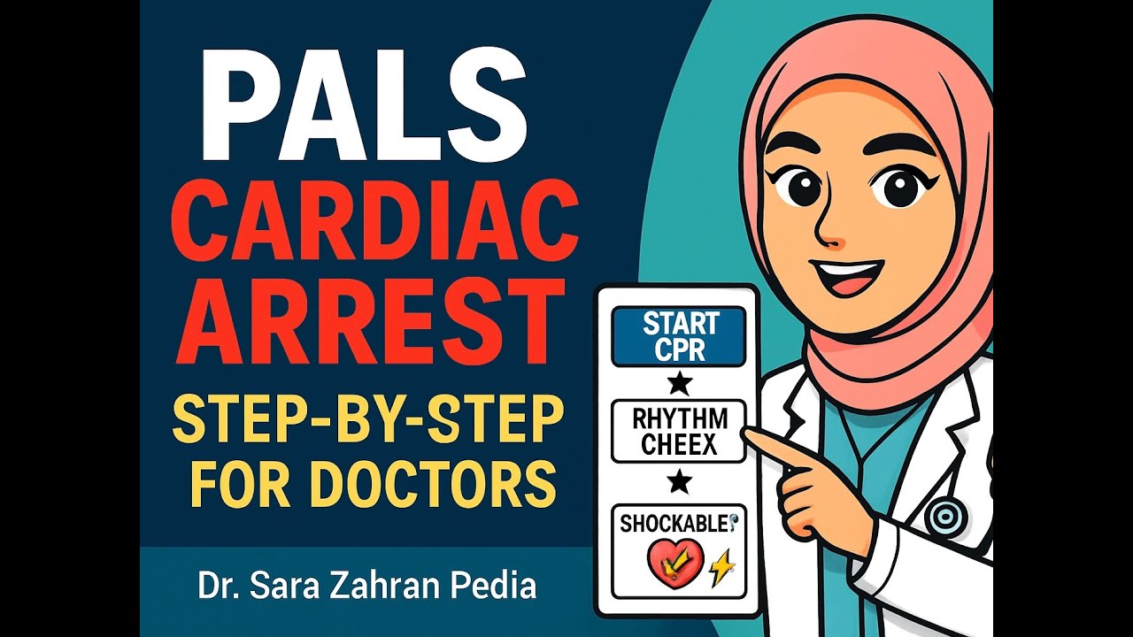 PALS Cardiac Arrest Algorithm | Teaching for Doctors (Step-by-Step ...