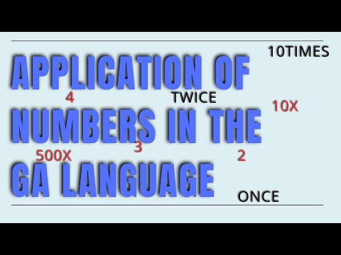 FREQUENCY OF TIMES & APPLICATION OF NUMBERS IN GA FOR BASIC LEARNERS ...