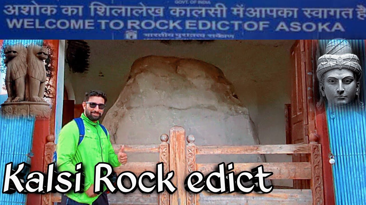 King Ashoka's Rock Edict Found at Kalsi, Uttarakhand II Ashoka the ...