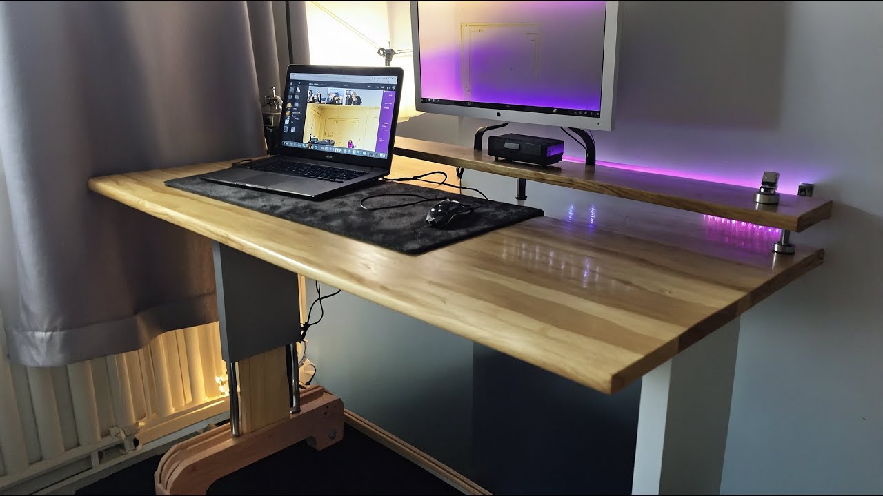 I made Unique Standing Desk - YouTube