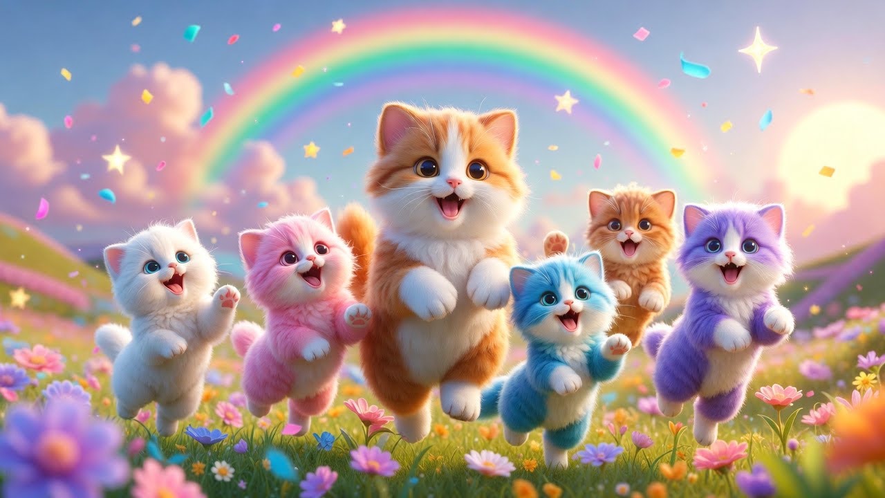Five Fluffy Kittens 🐱 | Counting Nursery Rhyme for Toddlers ...