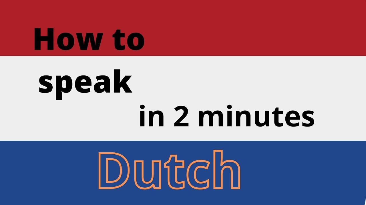 Pronounce Dutch like a pro - YouTube
