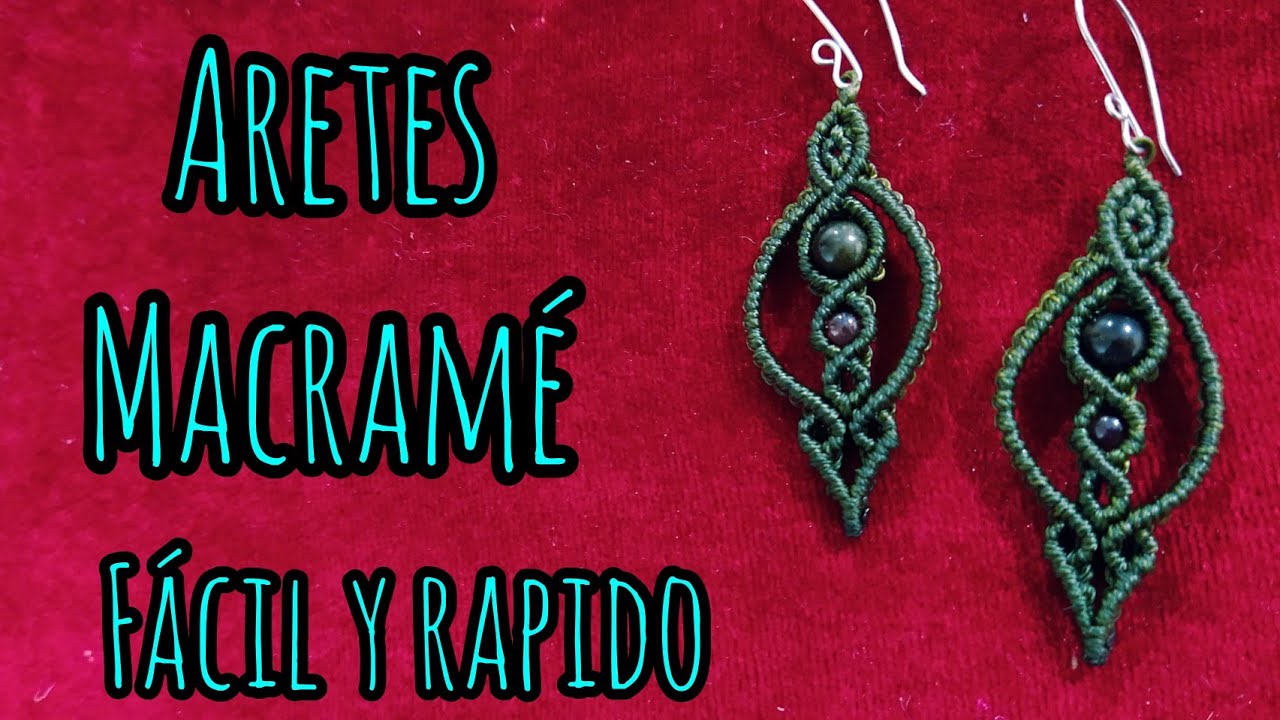 aretes macramé fácil y rapido|tutorial macramé|DIY joyería de macramé ...