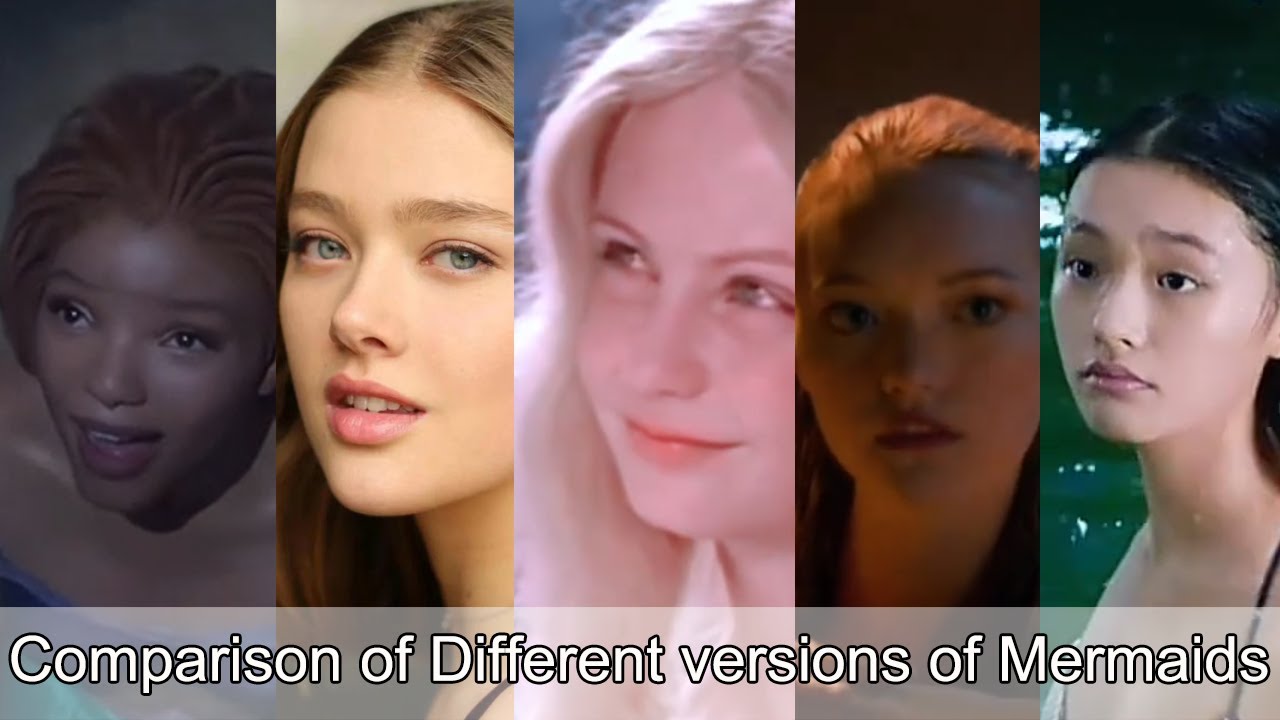 Comparison of different versions of mermaids - YouTube