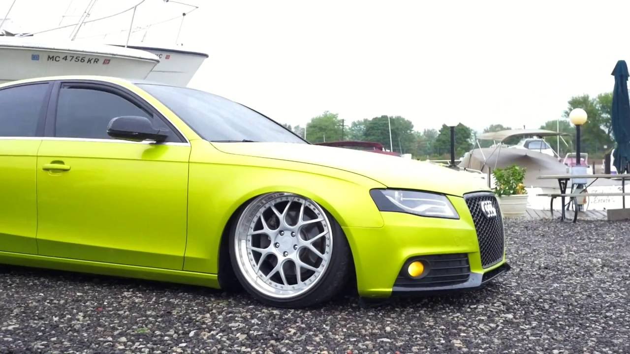 Bagged Audi A4! Vinyl Wrapped + Avant Garde Wheels - YouTube