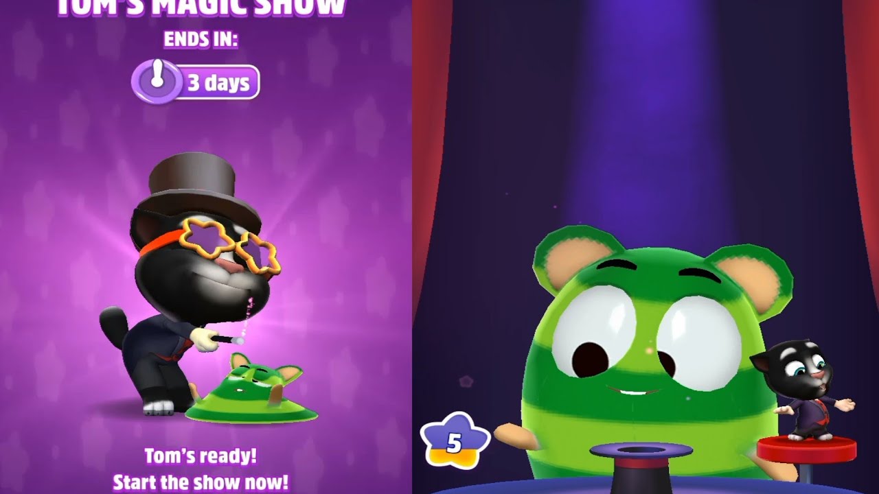 Talking Tom 2 the magic show video gameplay 🎮 talking Tom 2 the cartoon ...