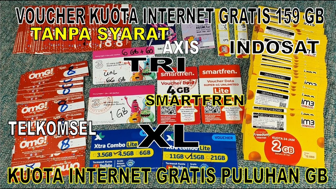 VOUCHER KUOTA INTERNET GRATISS - TANPA SYARAT - Telkomsel - Indosat ...