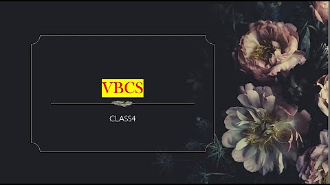 VBCS - YouTube