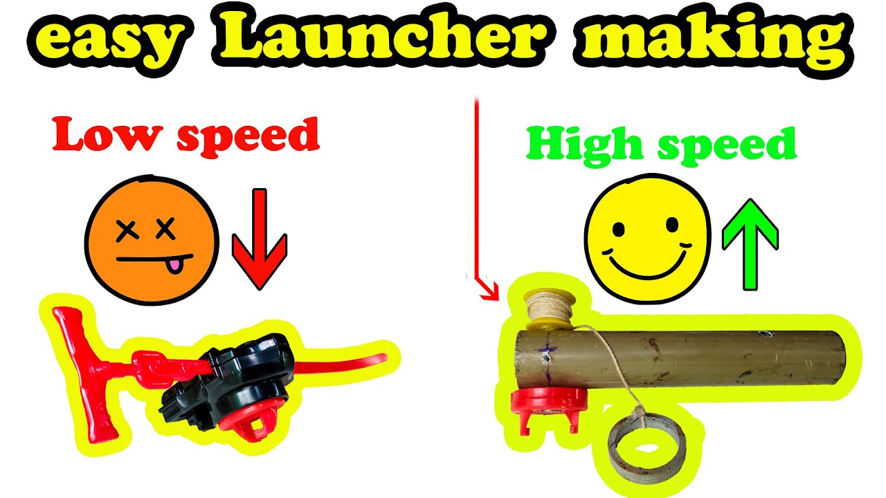Easy beyblade launcher | beyblade launcher - YouTube