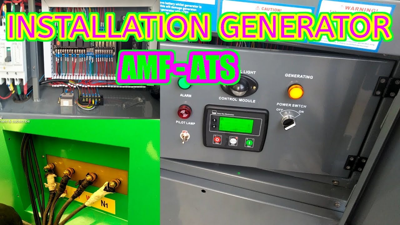 INSTALLATION GENERATOR AMF - ATS - YouTube