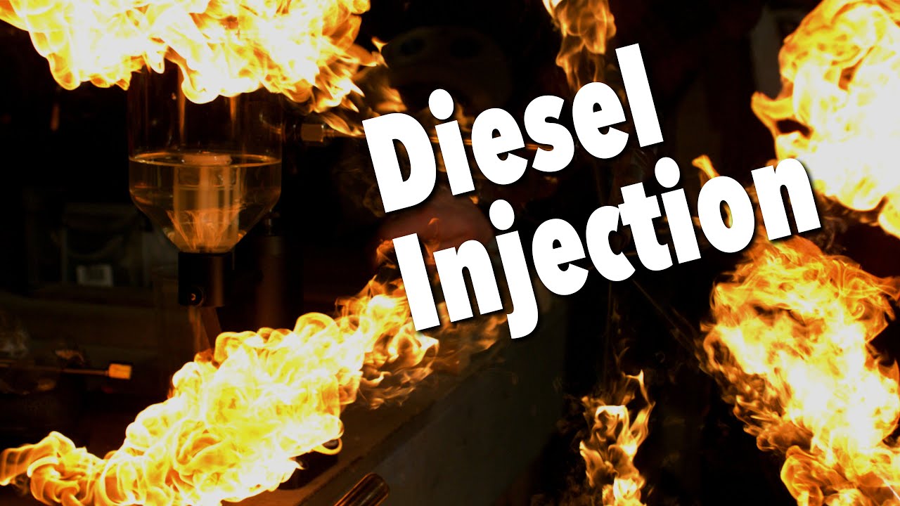 Diesel Injector in slow mo - showing how an injector squirts fuel - YouTube