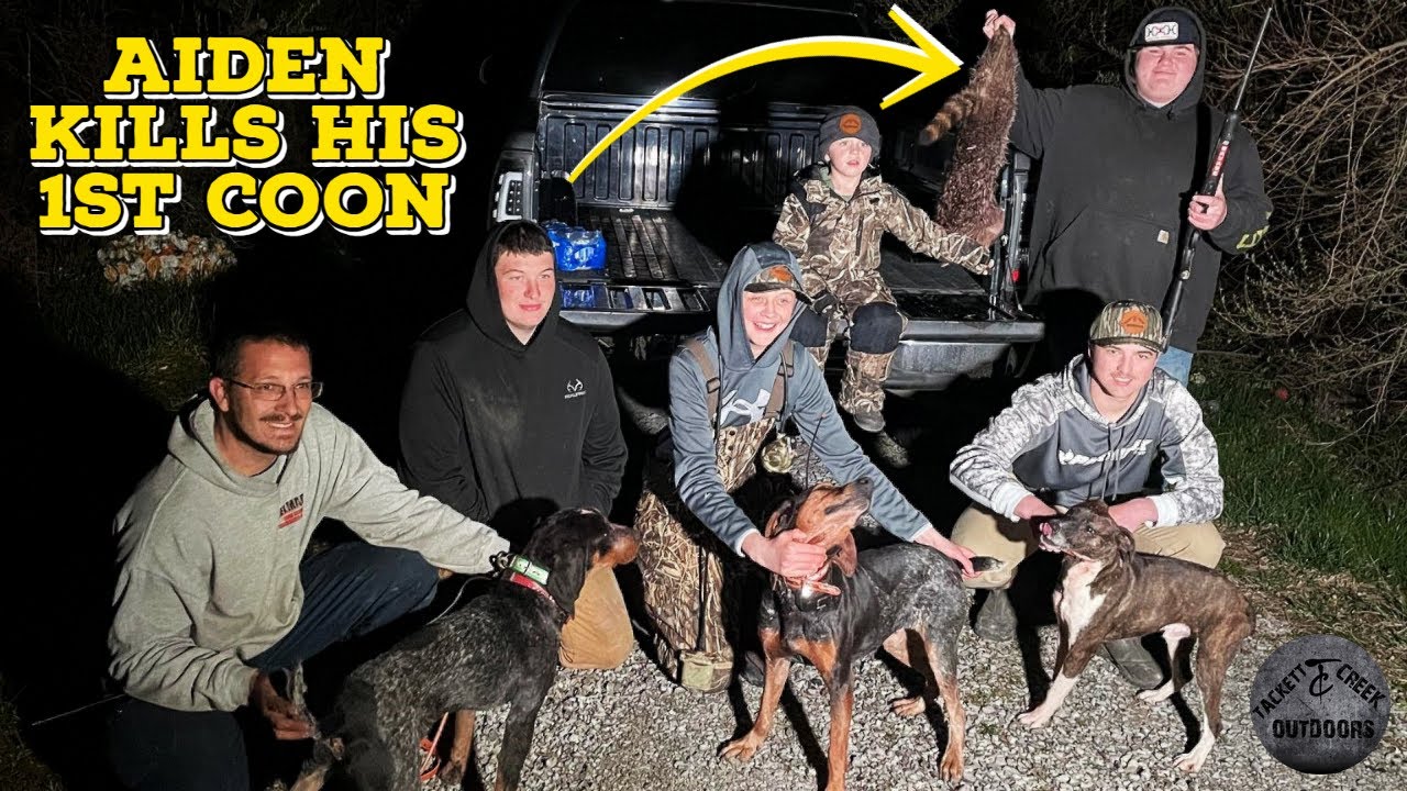 Coon Hunting | Aiden Kills His First Coon - YouTube