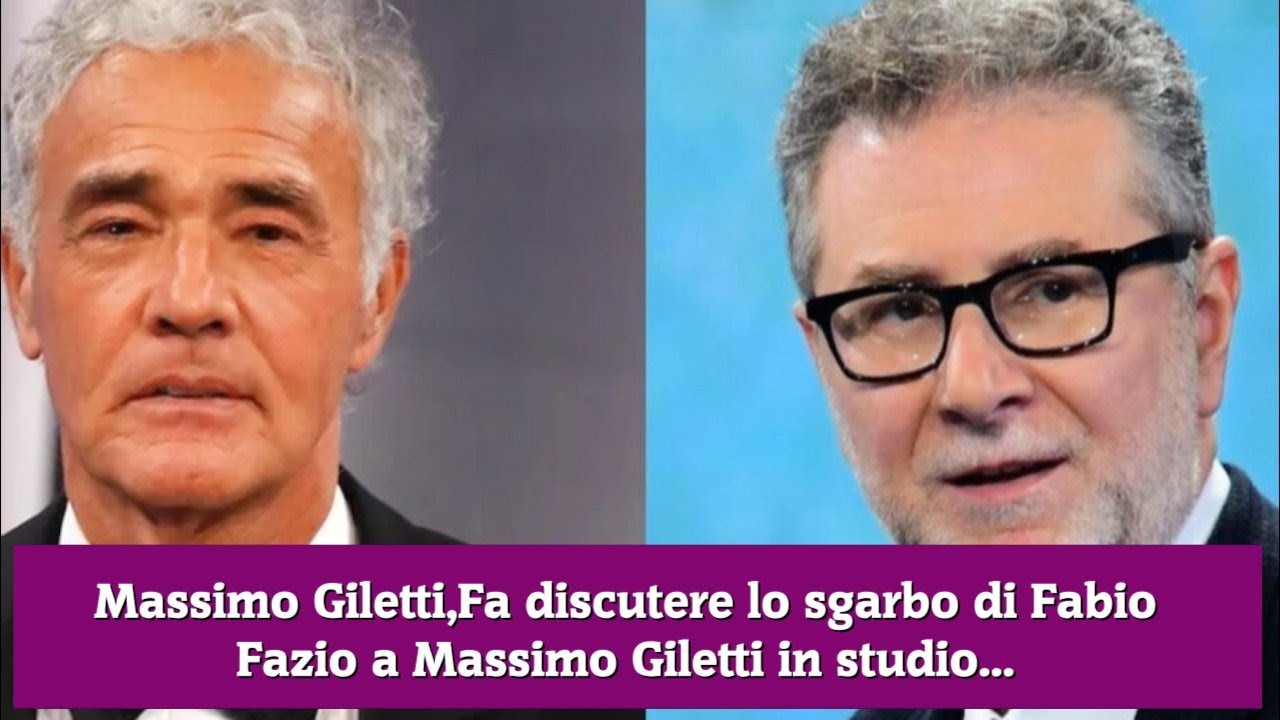 Massimo Giletti,Fa discutere lo sgarbo di Fabio Fazio a Massimo Giletti ...