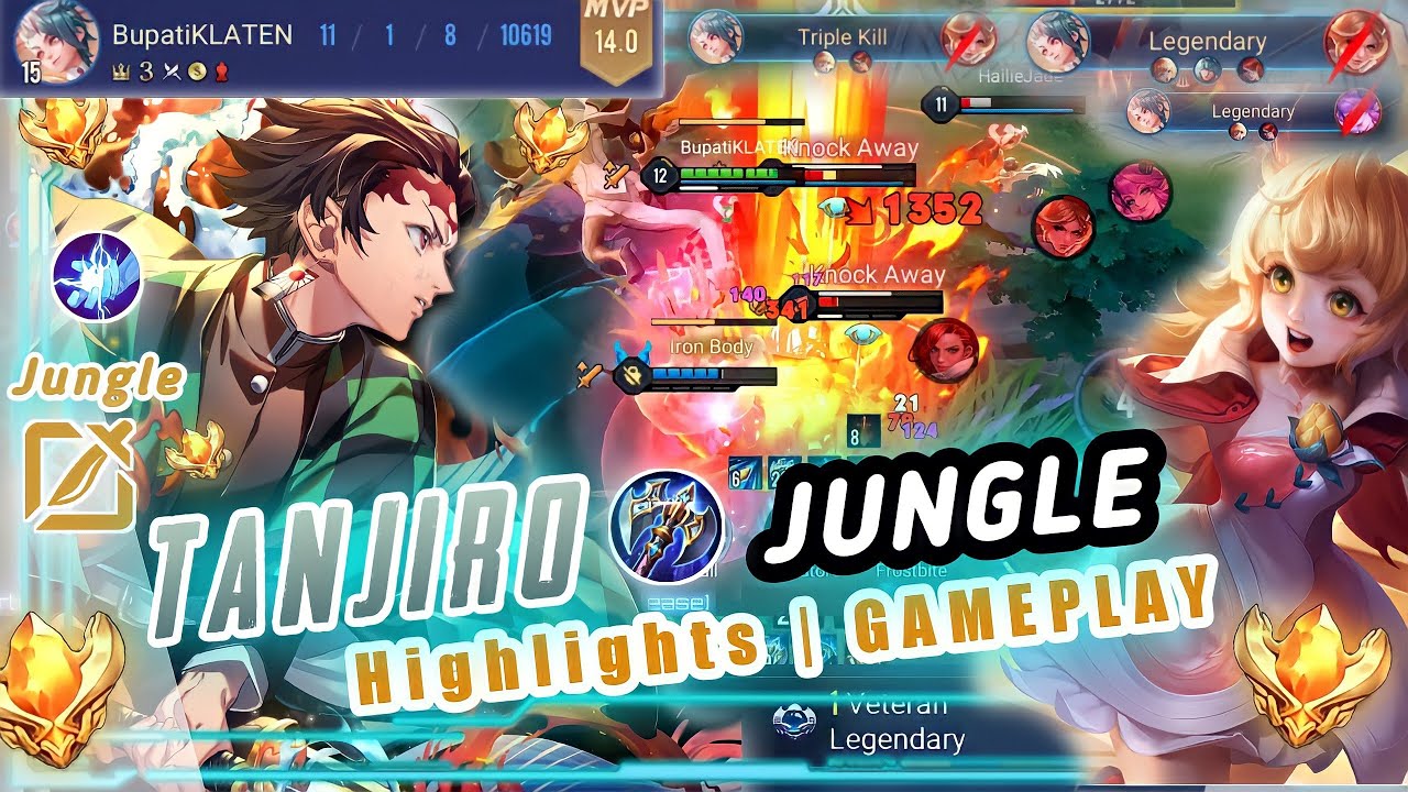 AOV TANJIRO Jungle PRO GAMEPLAY | YAN Jungler - ARENA OF VALOR - YouTube