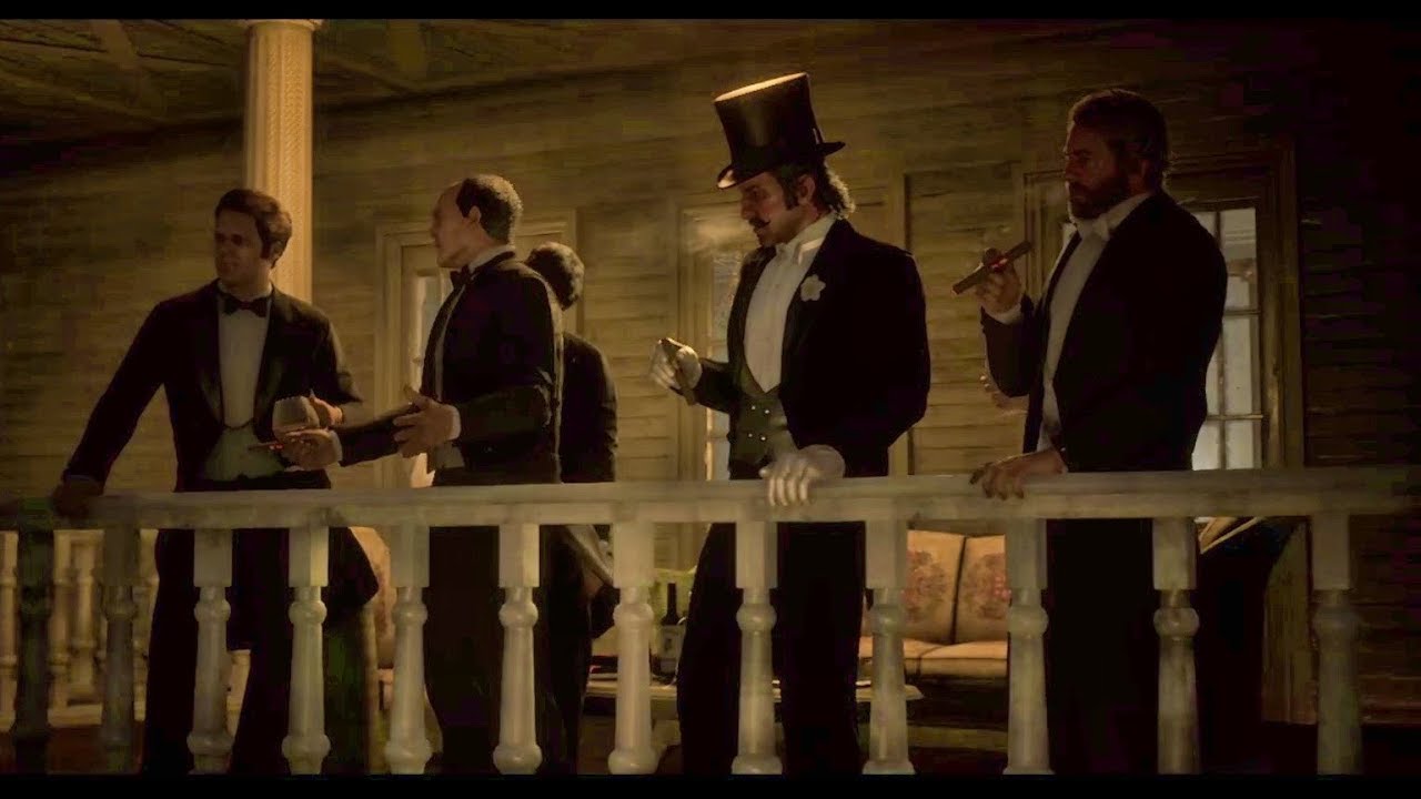 Red Dead Redemption 2 - Dutch's Gang attends the Mayor's Party + Gold ...