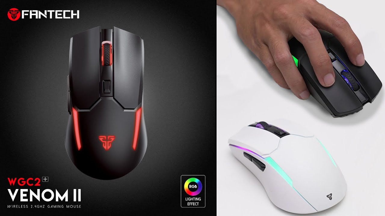 Fantech WGC2+ VENOM II wireless gaming mouse (rechargeable) - YouTube