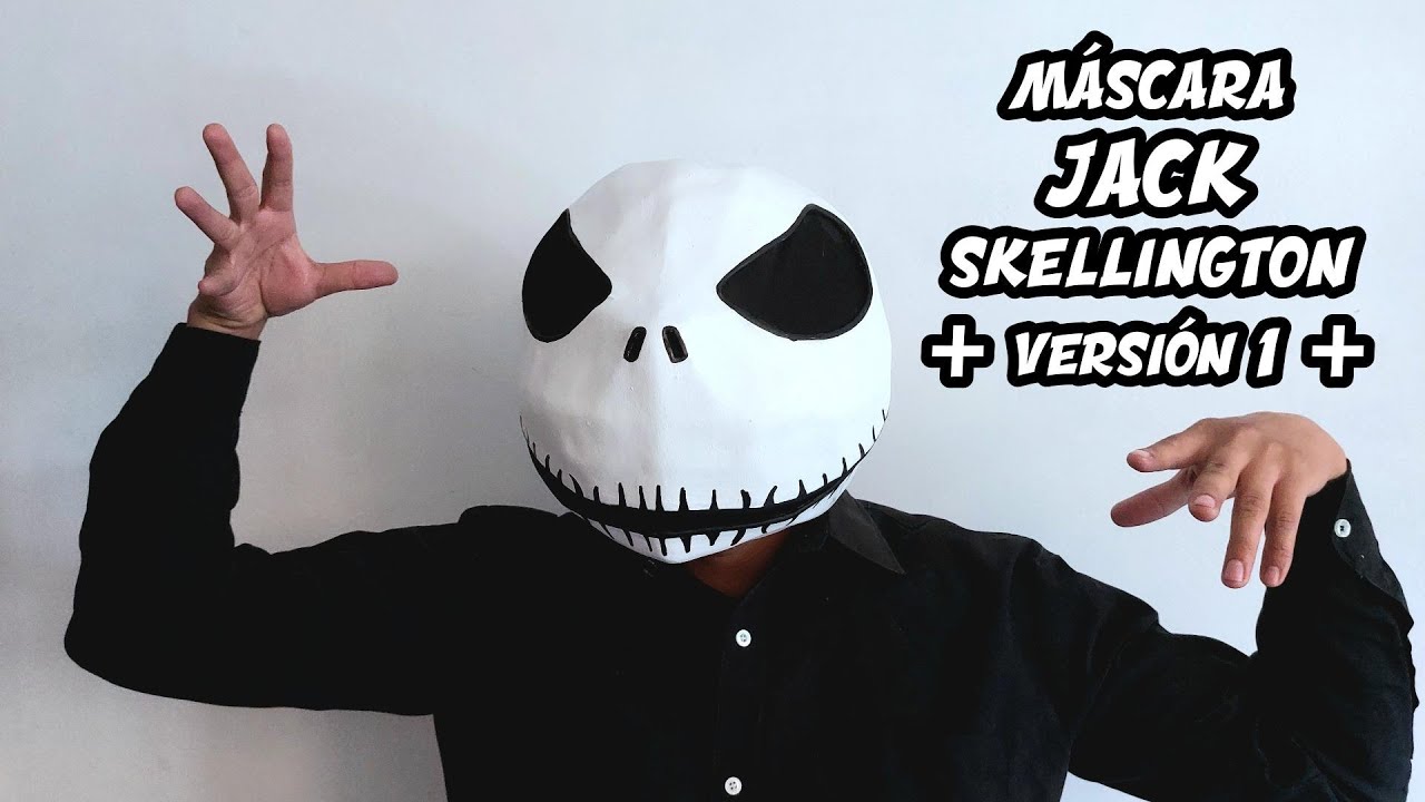 Cómo hacer la CABEZA de JACK SKELLINGTON con cartón / Máscara de jack ...