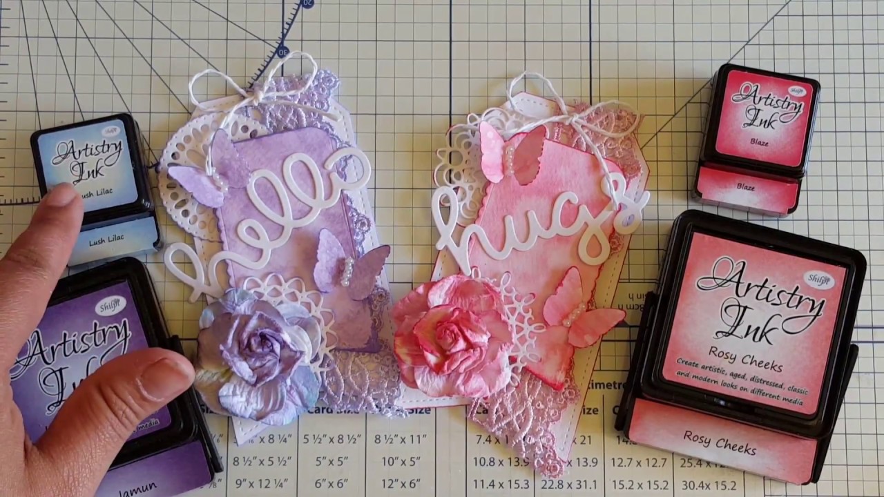 Pretty Tags Tutorial Featuring Artistry Inks - YouTube