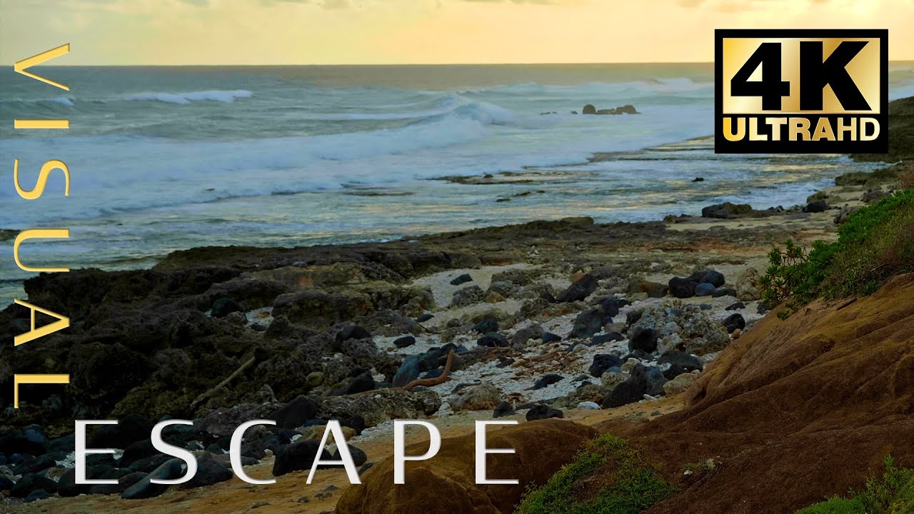 Ocean Waves Crashing on Shore 4K - YouTube