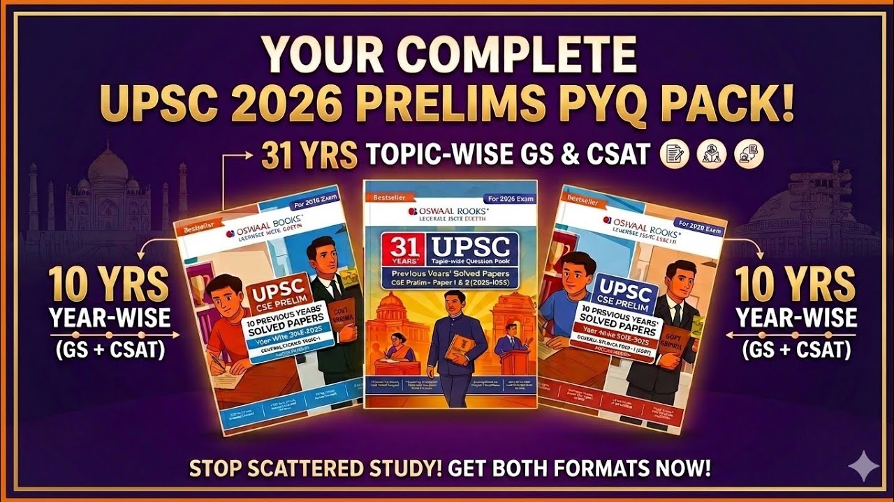 UPSC 2026 Prelims PYQ Books Review | 31 Years Topic Wise & GS + CSAT ...
