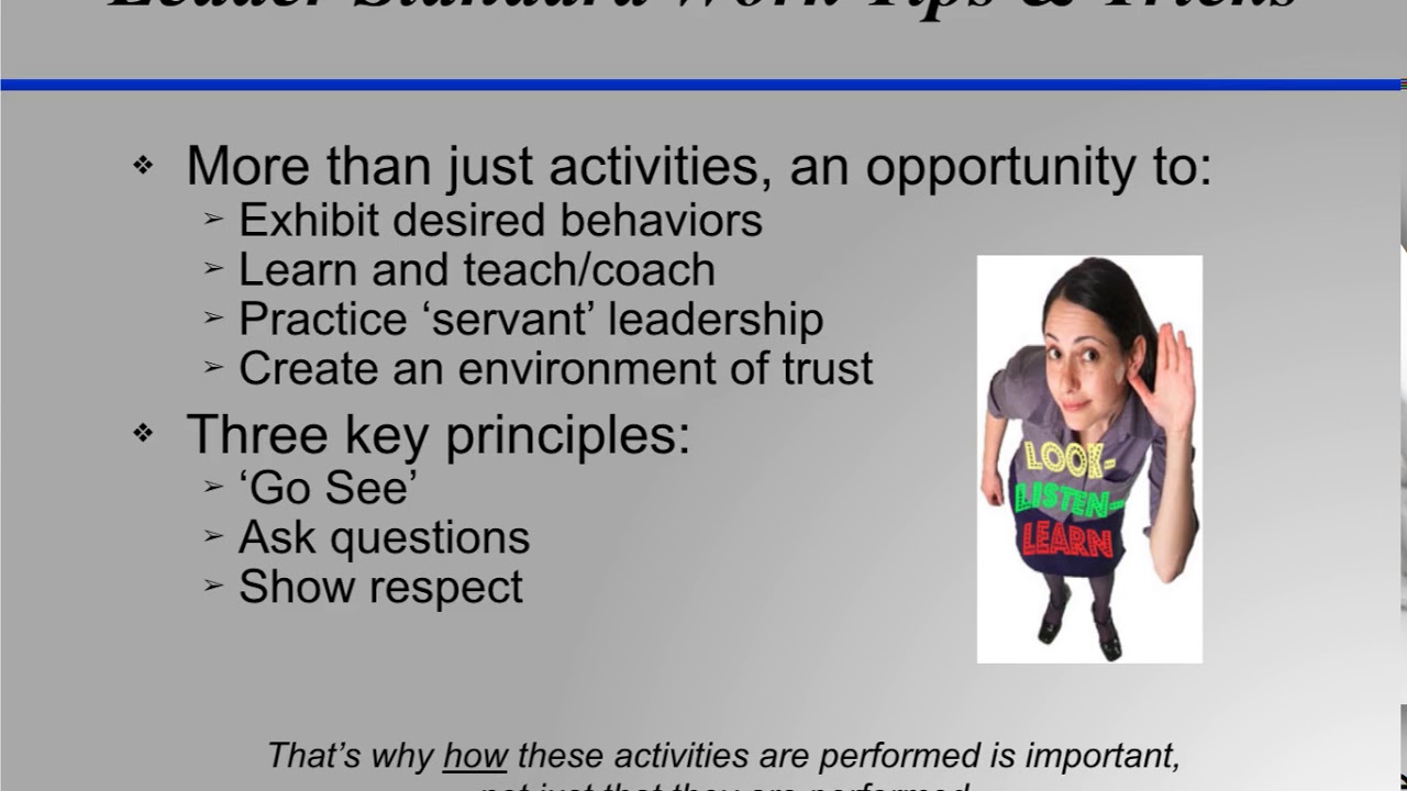 Leader Standard Work Tips & Tricks: Episode 1 - YouTube