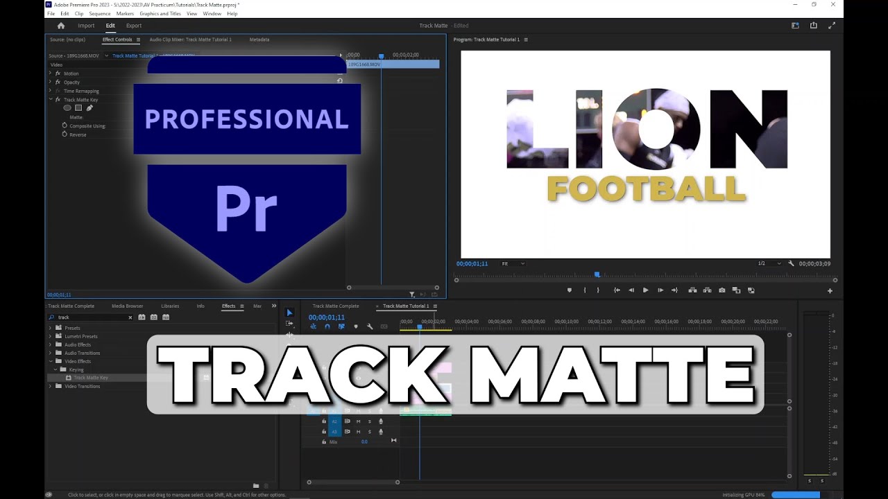 Adobe Premiere Pro: Track Matte Effect - YouTube