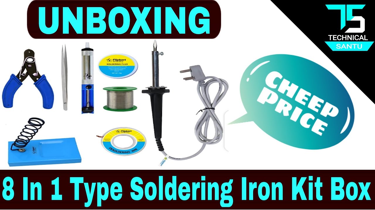 8 In 1 Type Soldering Iron Kit Box Full Unboxing - YouTube