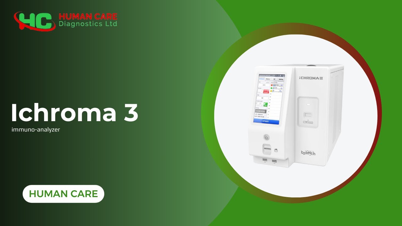 ichroma-3 immuno-analyzer | Human Care Diagnostic Ltd - YouTube