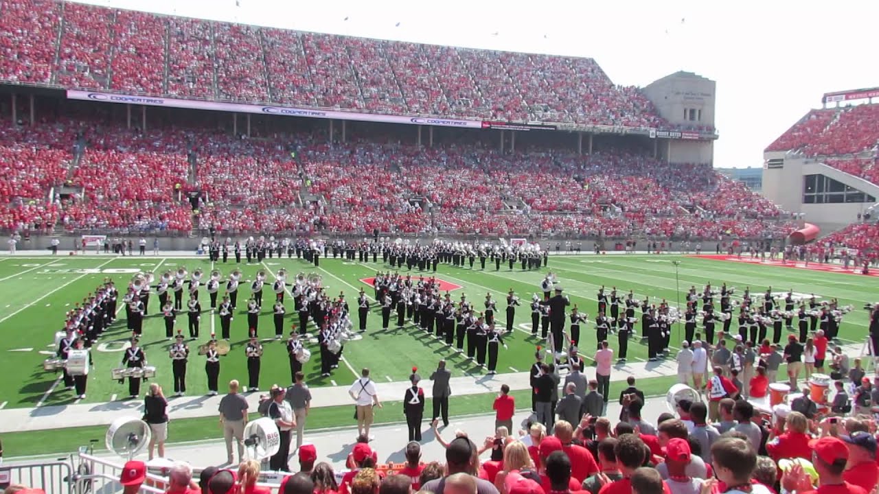 OSUMB Entire Pregame 8/31/2013 including Double Script Ohio OSU vs ...