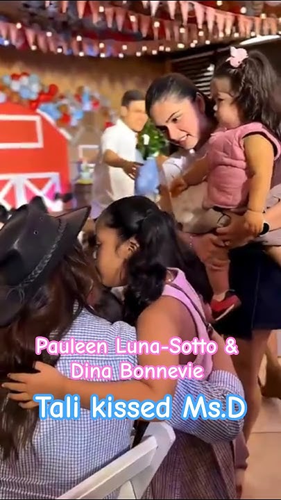 Dina Bonnevie and Pauleen Luna at the 1st bday of Oyo and Tin's bunso. Tali kissed Ms.D - YouTube