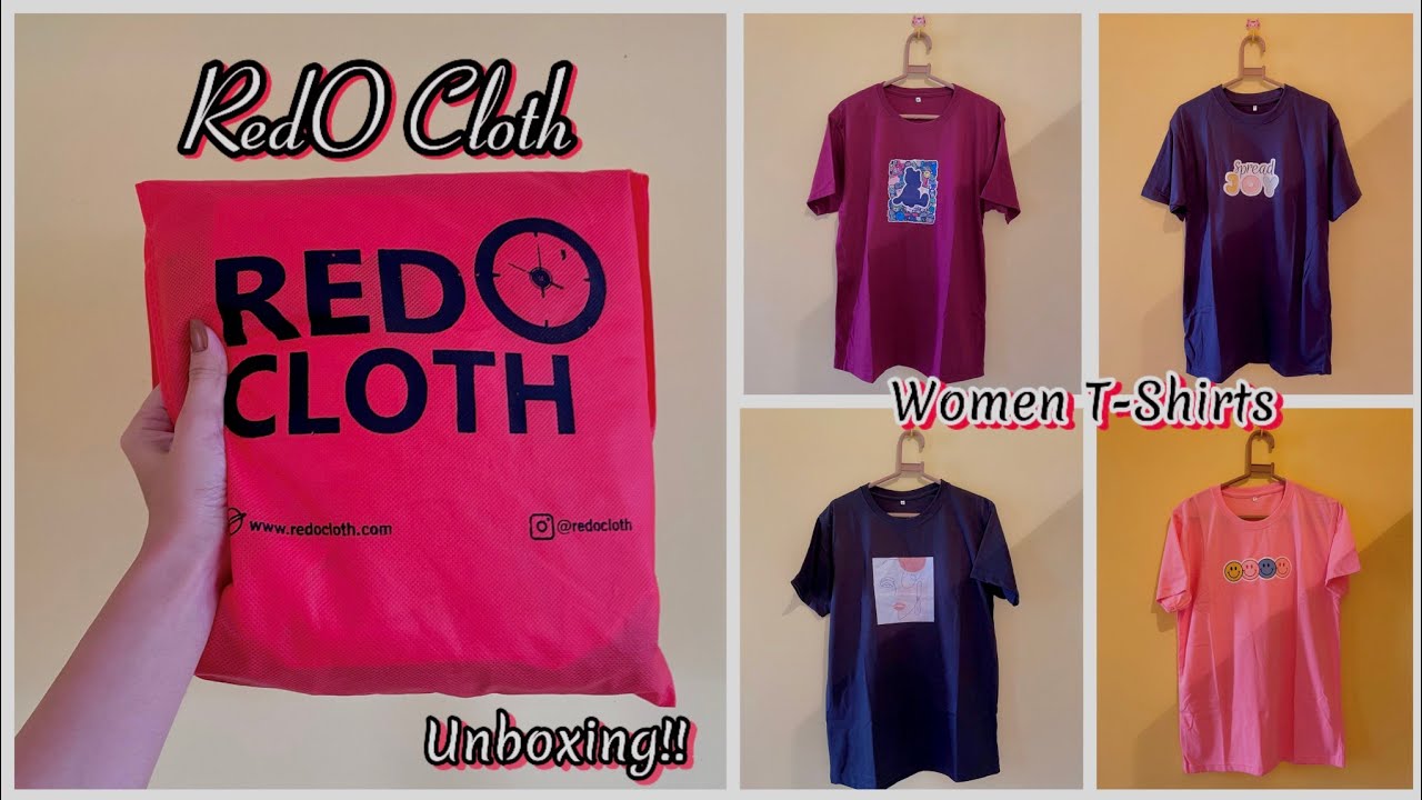 RedO Cloth Women T-Shirts Unboxing || Pack Of 4 T-Shirts || Affordable ...