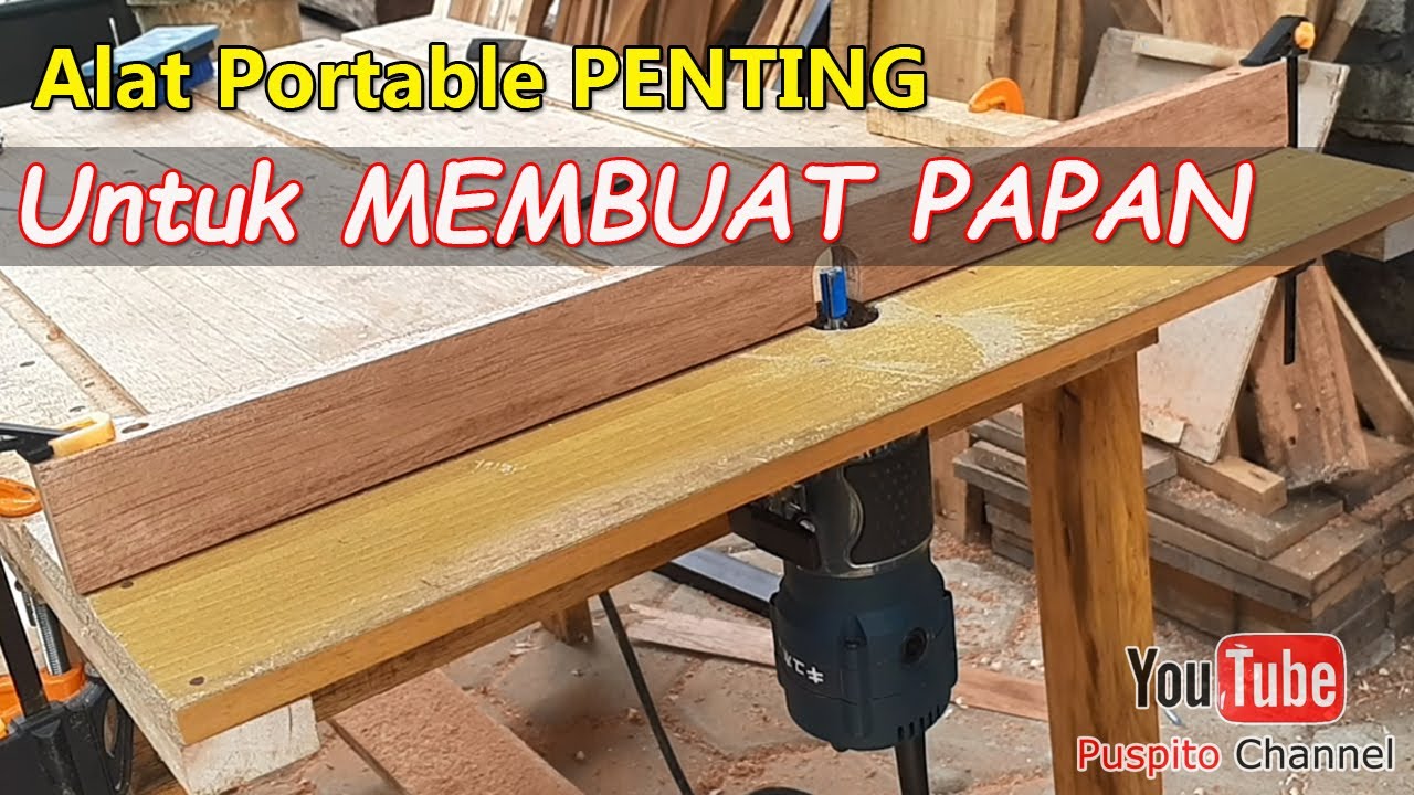 DIY Membuat Trimer Duduk Portable atau Mesin Jointer Sederhana - YouTube