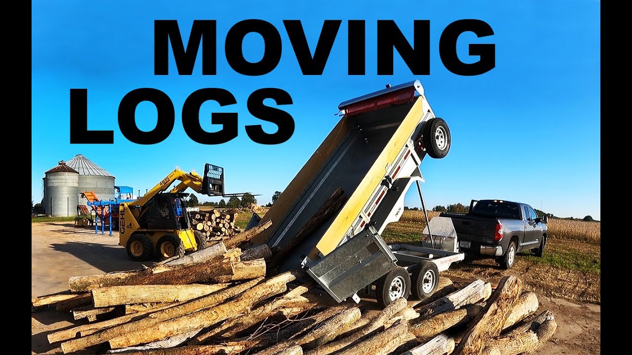 Log moving time! Logs to the new Woodyard! - YouTube