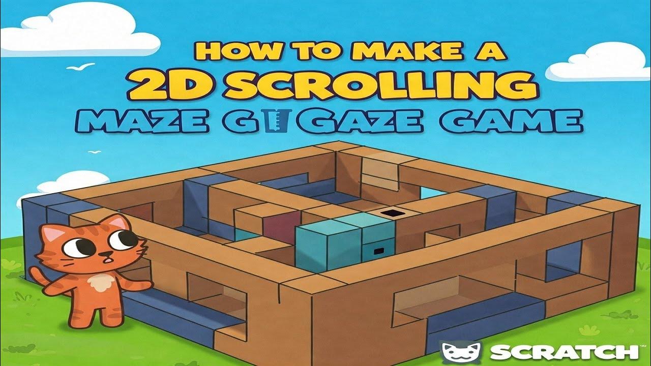 how to make 2d scrolling maze game in scratch - YouTube
