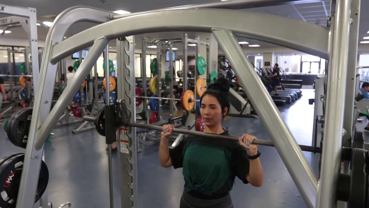 Standing Smith Machine Military Press - YouTube