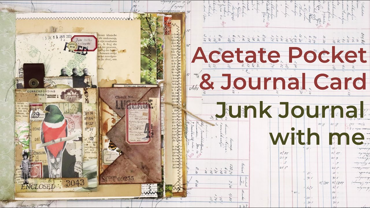 Acetate Pocket & Journal Card | Junk Journal with me - YouTube