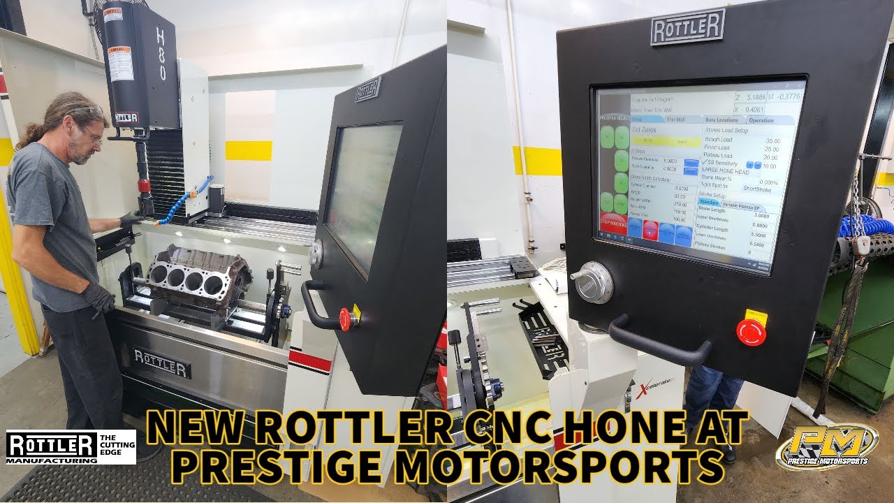 New Rottler CNC Hone at Prestige Motorsports! Honing stock and aluminum ...