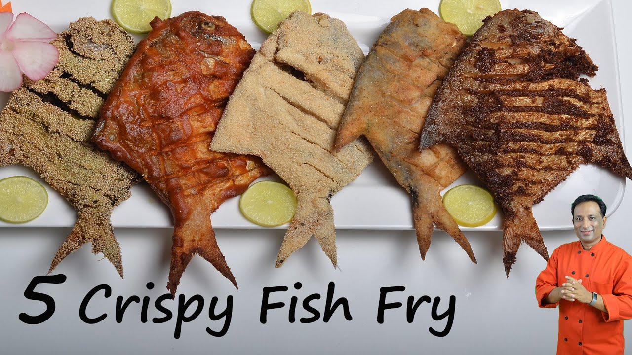 Fish Fry - 5 Crispy Pomfret Fish fry's - Rava Fish Fry, Street Recipe ...
