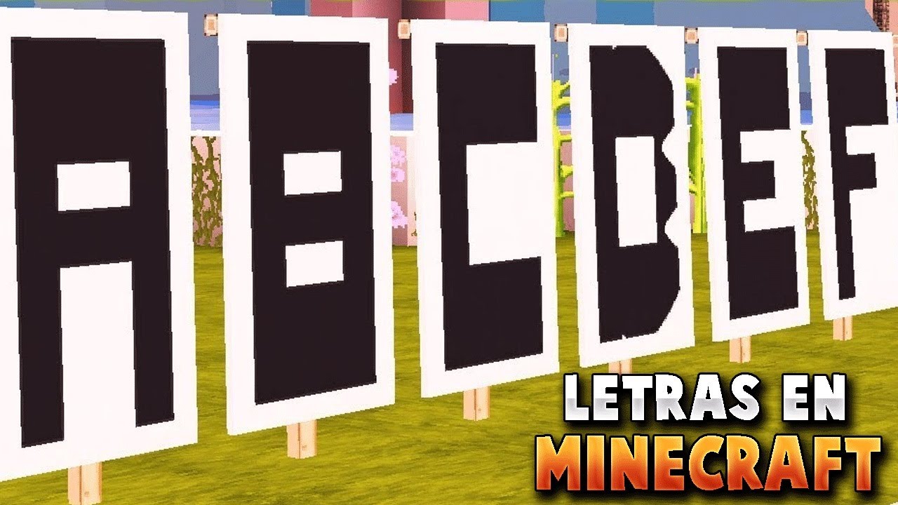 Como Hacer LETRAS Con BANDERAS | ABECEDARIO | TUTORIAL Minecraft - YouTube