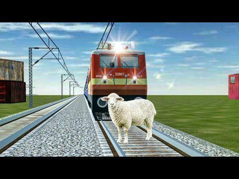 Crazy Sheep STOPS the Train and escapes Indian Railways in ...