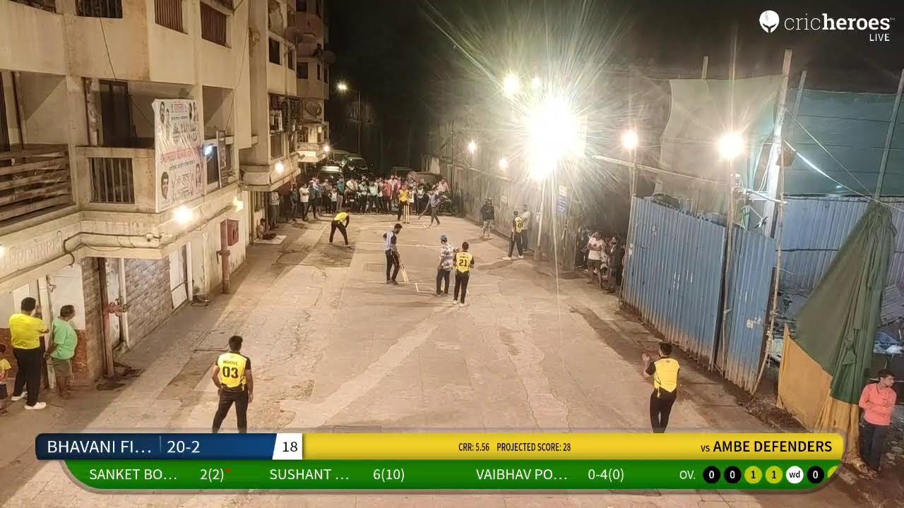 BHAVANI FIGHTER vs AMBE DEFENDERS Live Cricket Match | IMAMWADA PREMIER ...