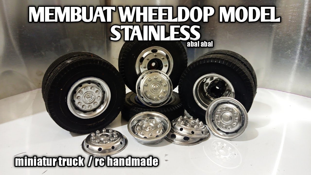 Membuat weldop tutup velg cover roda miniatur truk / bus handmade - YouTube