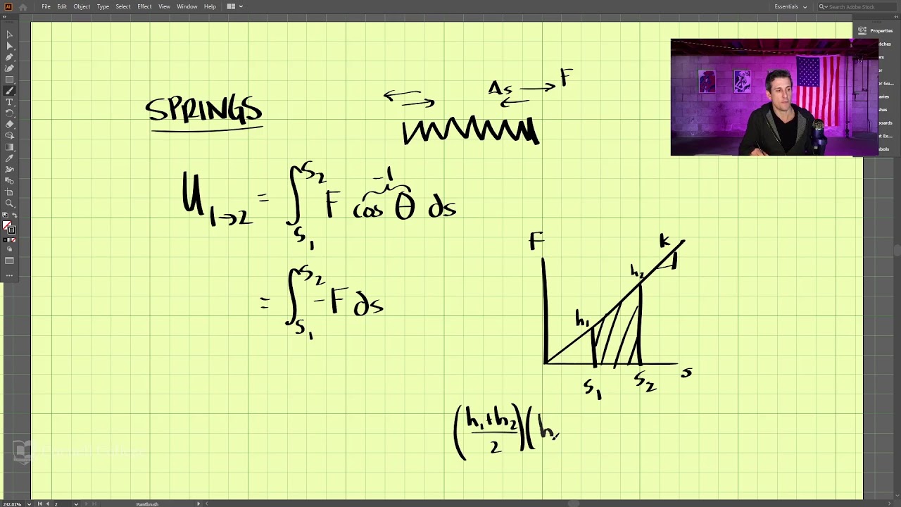 Dynamics - Chapter 14 (3 of 5): Work of a Spring - YouTube
