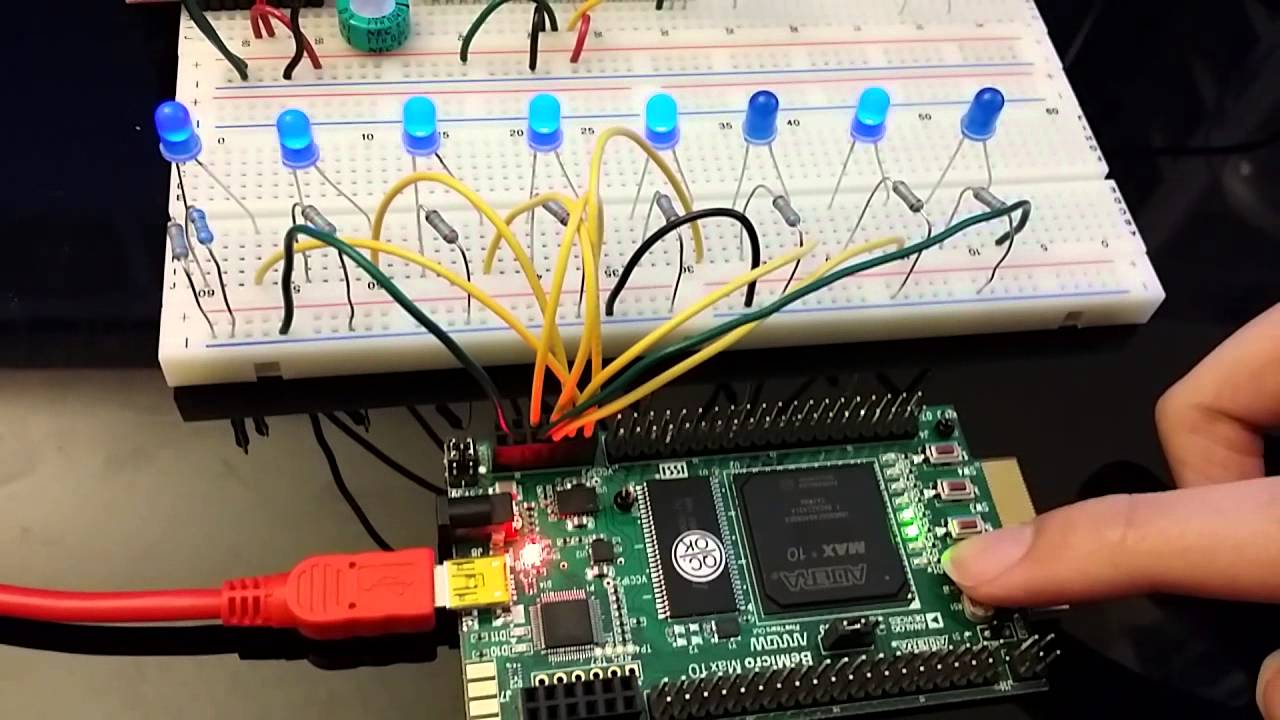 Switching output by push button - YouTube