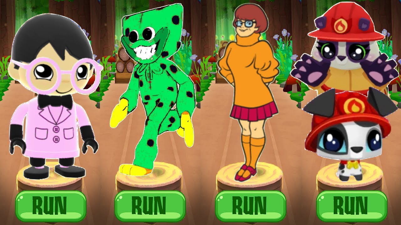 Tag with Purple Radiologist Ryan vs Dash Tag vs Scooby Doo Velma Run vs ...