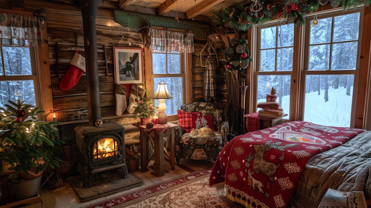 🔴Winter’s Quiet Refuge | Relax by the Crackling Fireplace and Enjoy ...